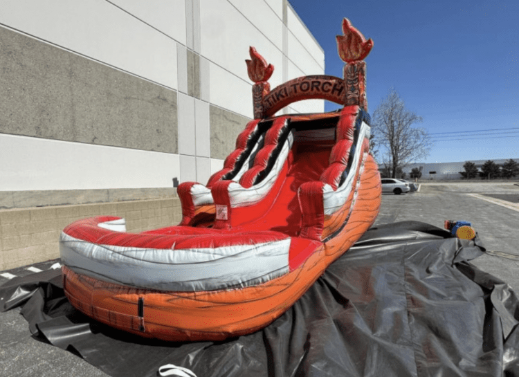 13' Tiki Torch Dry Slide - A&A Bounce and More CT